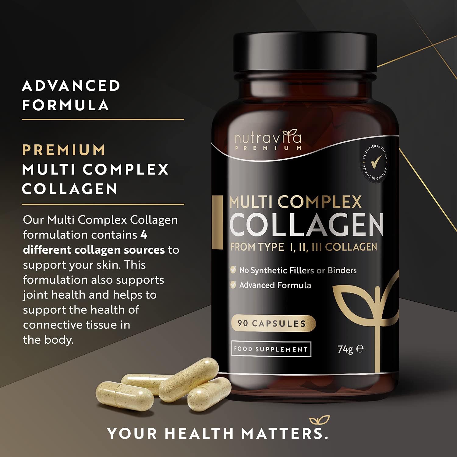 Nutravita Premium Multi Collagen Protein Capsules Indonesia | Ubuy