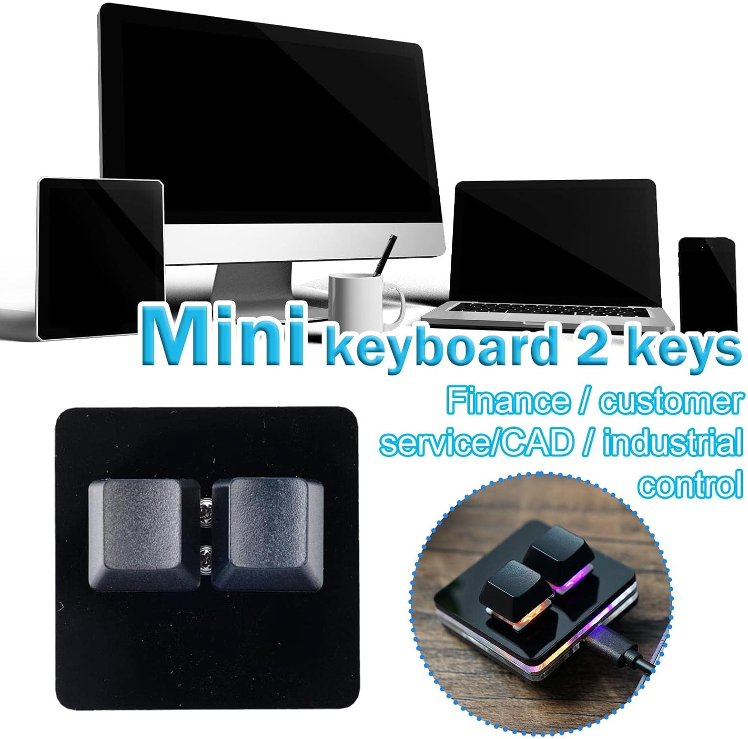 OSU Keypad 2 Keys Programmable Keyboard USB Indonesia | Ubuy