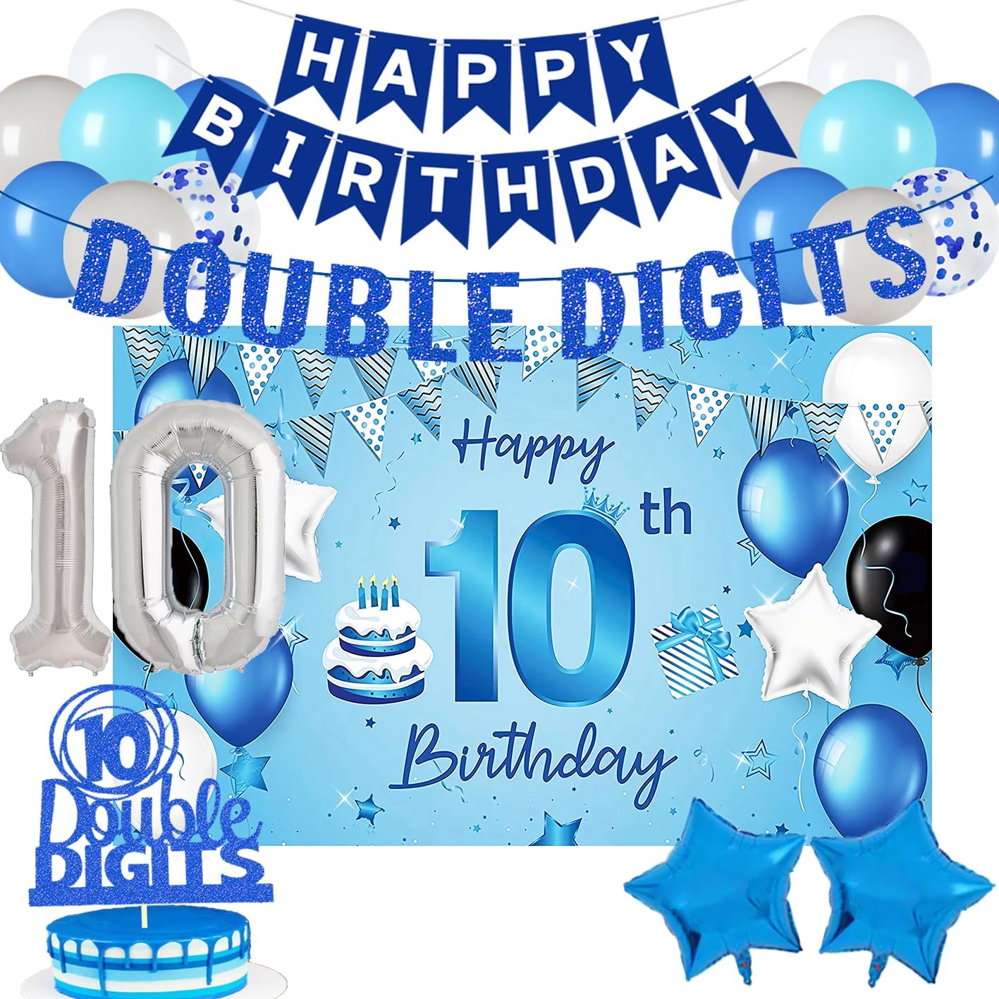Double Digits 10th Birthday Decorations,Double Indonesia | Ubuy